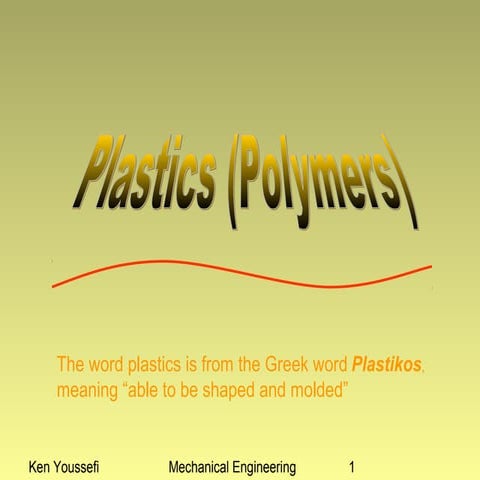 Plastics | PPT | Chemistry | Science