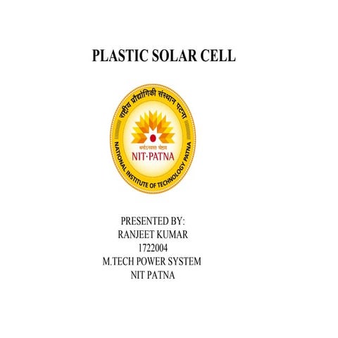 Plastic Solar Cell Ppt