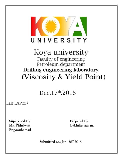 Mud balance test (drilling fluid lab test) | PDF