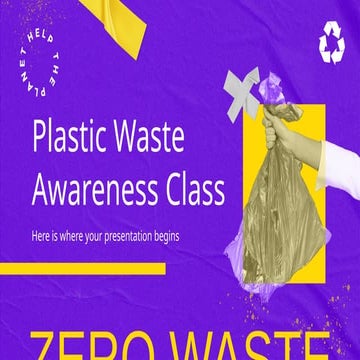 Plastic Waste Awareness and plastic ban in India | PPTX