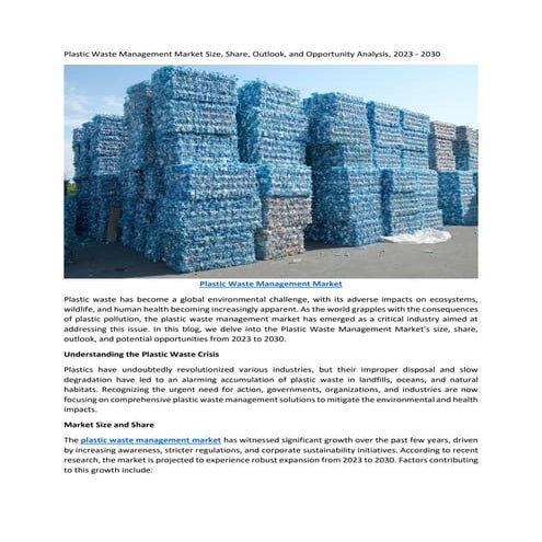 plastic waste management Presentation .pptx