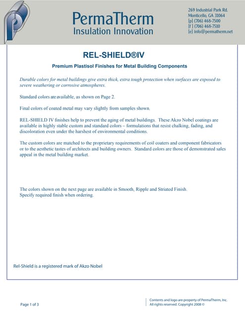 Permatherm Insulated Metal Panels Fire Warnings | PDF