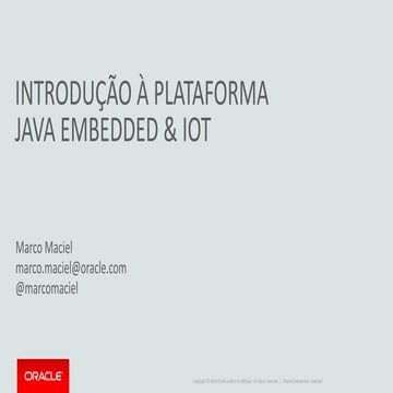 Plataforma Java Embedded And Internet Of Things Iot Ppt 9293