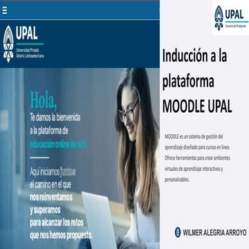 PLATAFORMA MOODLE UPAL, USO FAVORABLE UPAL | PPTX