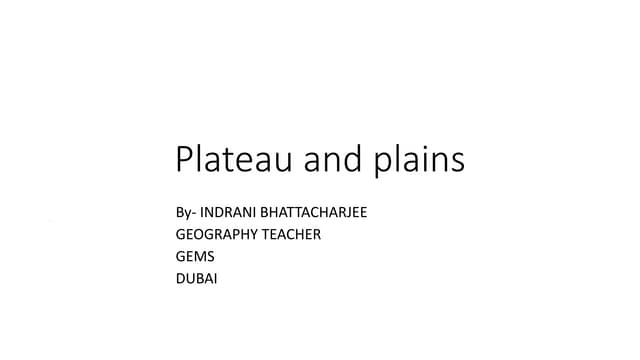 ppt of ch-6 class6 Geography major landforms of the Earth | PPTX