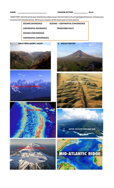 FINDING THE EPICENTER ACTIVITY SHEET | DOCX | Geology | Science