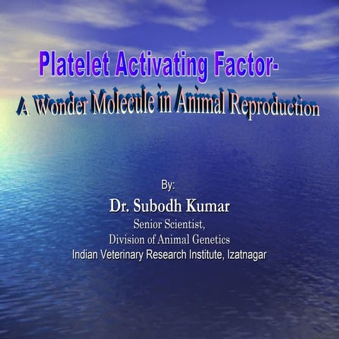 Platelet activating factor | PPT
