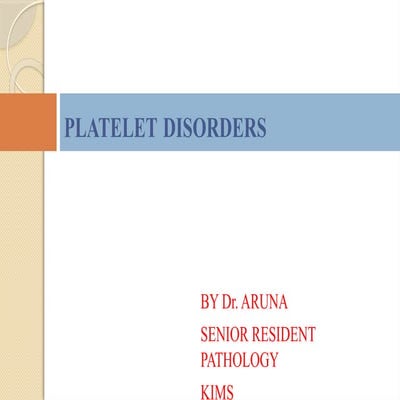 platelet disorders pathology questio s | PPTX