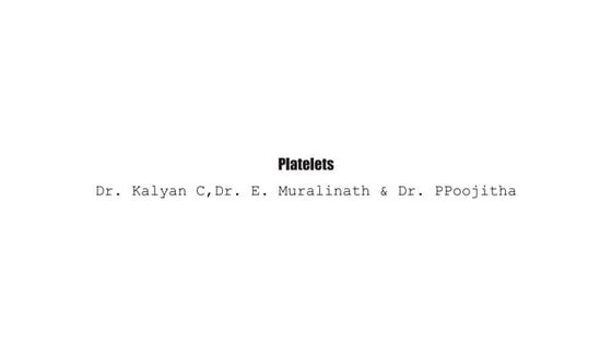 Platelets Pptx