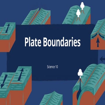 Plate Movements and Boundaries Science Presentation in Dark Blue Teal ...