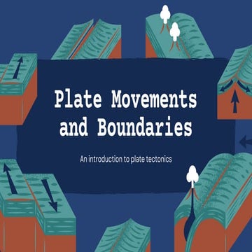 Plate Movements and Boundaries Science Presentation in Dark Blue Teal ...