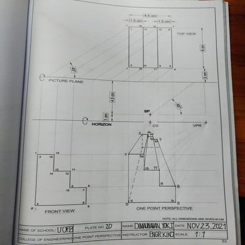 one point perspective sample drawing | PDF