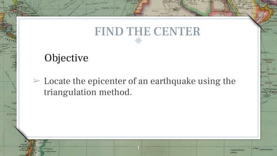 FINDING THE EPICENTER ACTIVITY SHEET | DOCX | Geology | Science
