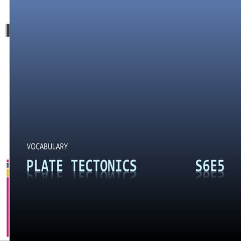 Plate tectonics with vocabulary | PPT