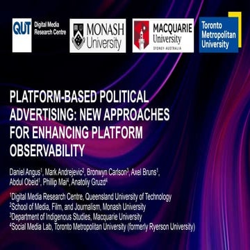 Platform-Based Political Advertising: New Approaches for Enhancing ...