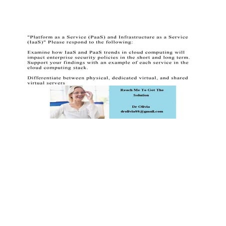 Platform as a Service (PaaS) and Infrastructure as a Service (I.docx | Cloud Computing | Internet