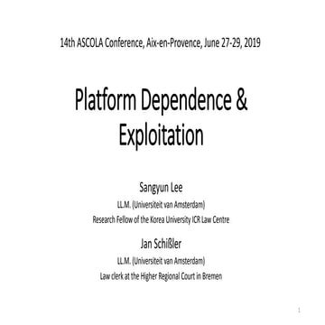 Platform dependence and exploitation (june 29, 2019) | PPTX | Business ...