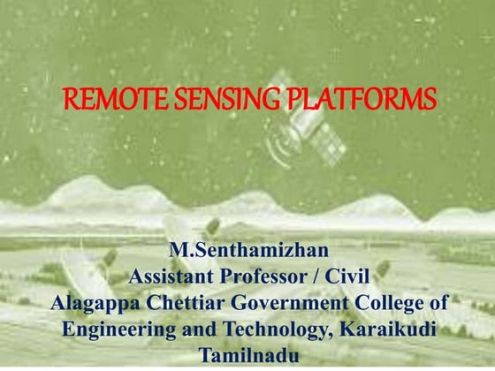 Chapter 1 (Introduction to remote sensing) | PPT