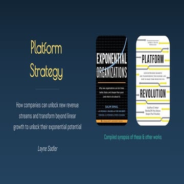 Platform Strategy (2022) Principles for Achieving Exponential Growth | PDF