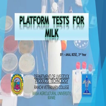 Physical and chemical properties of milk | PPT