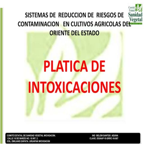 Platica intoxicaciones | PPTX