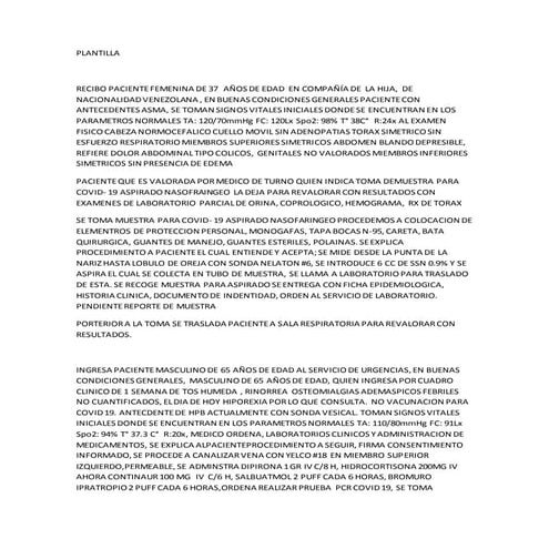 COVID 19 EXPOSICION DE TOMA DE MUESTRA NASOFARINGEA | PPTX