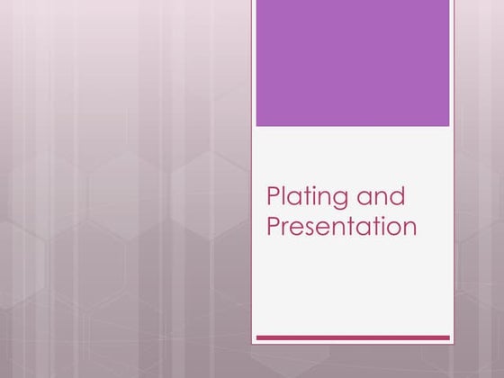 Basic principles of platter presentation | PPT