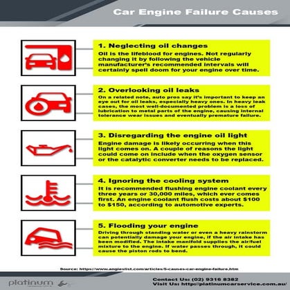Car Engine Failure Causes | PDF