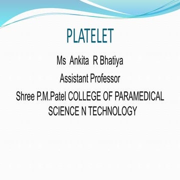 Platelet | PPTX