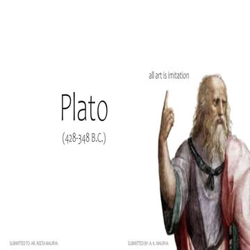 Plato Philosophy on Art And Aesthetics by Anuj Kumar Maurya | PPTX ...