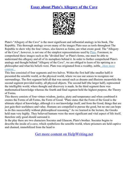 The Allegory of the Cave | PPTX