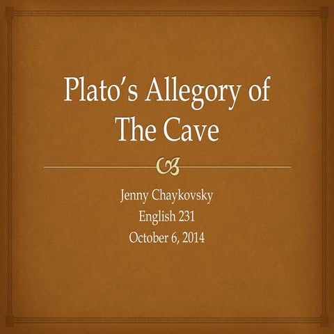 Plato’s allegory of the cave | PPTX