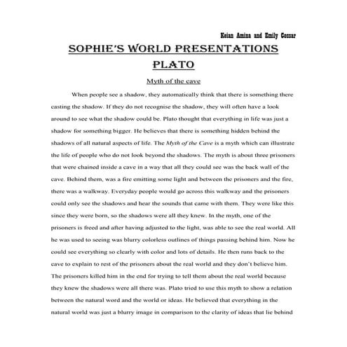 Plato's theories (sophie's world) | DOCX