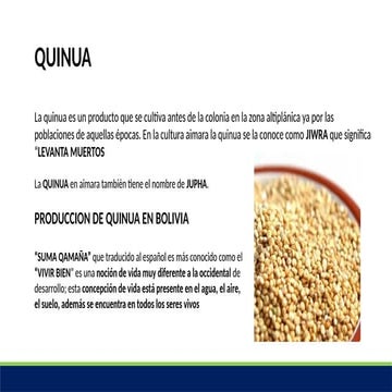 Molineria - Quinua IncaSur | PPT