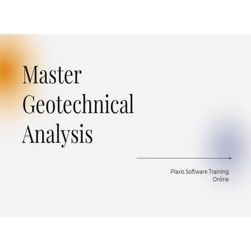 Master Geotechnical Analysis with Plaxis Software Training Online | PDF