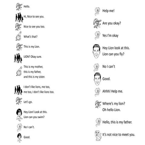 The dialogue for the play. | PPTX