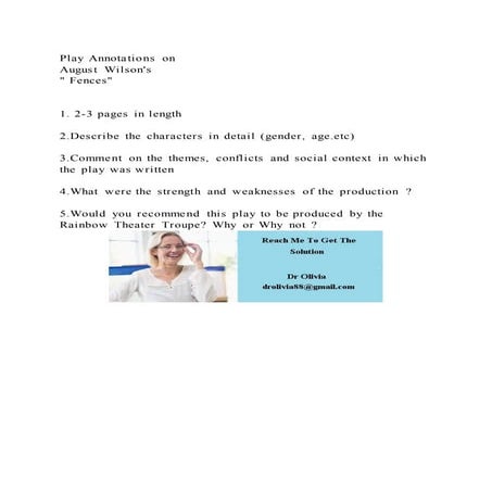 Play Annotations on August Wilsons Fences1. 2-3 pages | DOCX