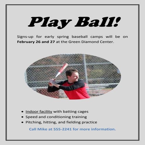 Play ball flyer | DOCX