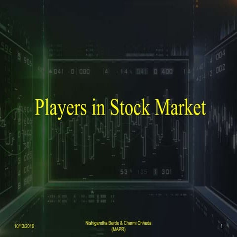 Top Players in stock market | PPTX