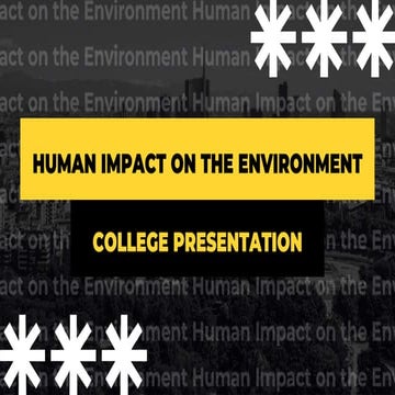 Playful Minimalist Human Impact on the Environment for College ...