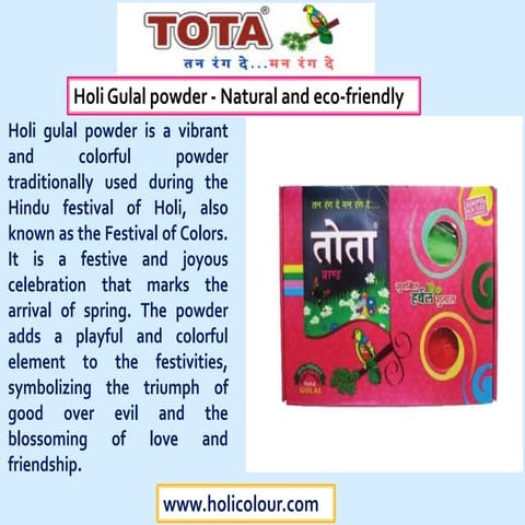 Play holi 2024 safe and chemical-free, Shop our Holi Gulal Powder.pdf
