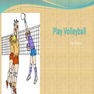Playing Volleyball with simple technique.pptx | Volleyball | Sports
