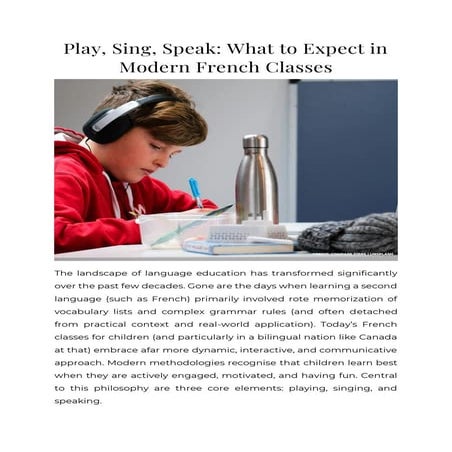 Play, Sing, Speak- What to Expect in Modern French Classes_ Beelingual ...