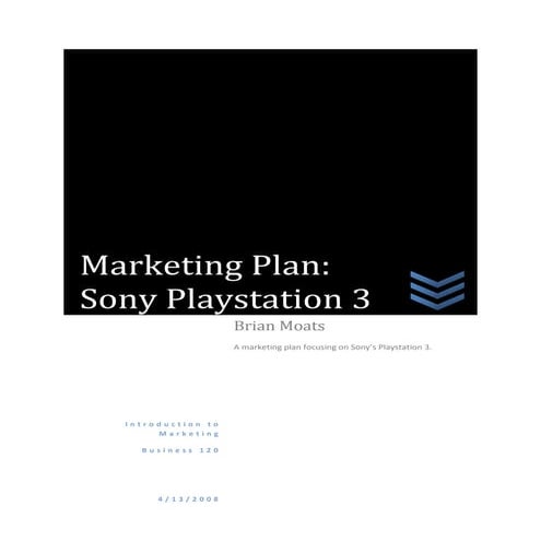 Playstation 3 marketing_plan | PDF