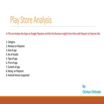 Play storeanalysis | PPTX