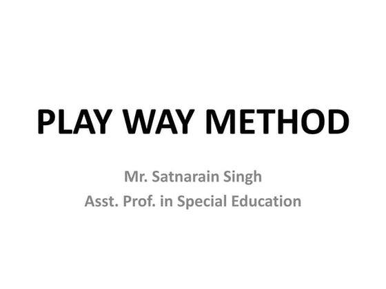 Play way Method | PDF