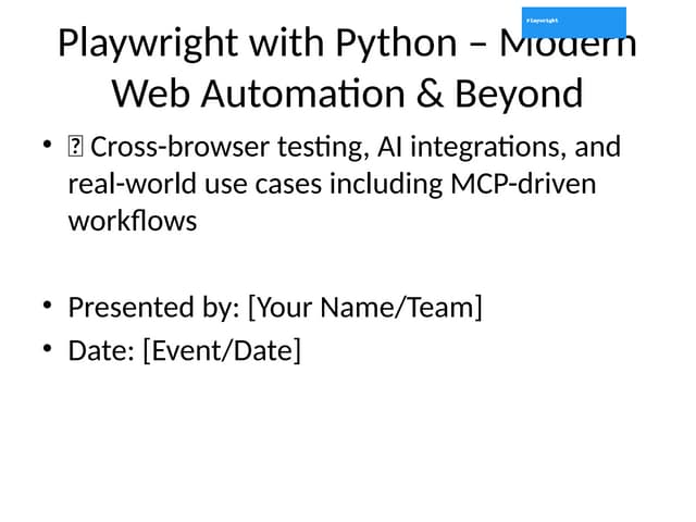 Playwright For Test Automation _ A Step by Step Guide.pdf