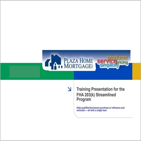 FHA 203 Ks Program Power Point | PPT