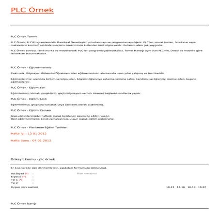 Plc ornek | PDF