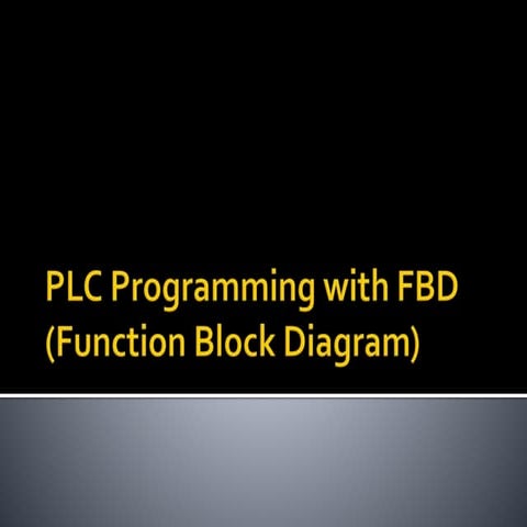 Plc programming with fbd | PPTX
